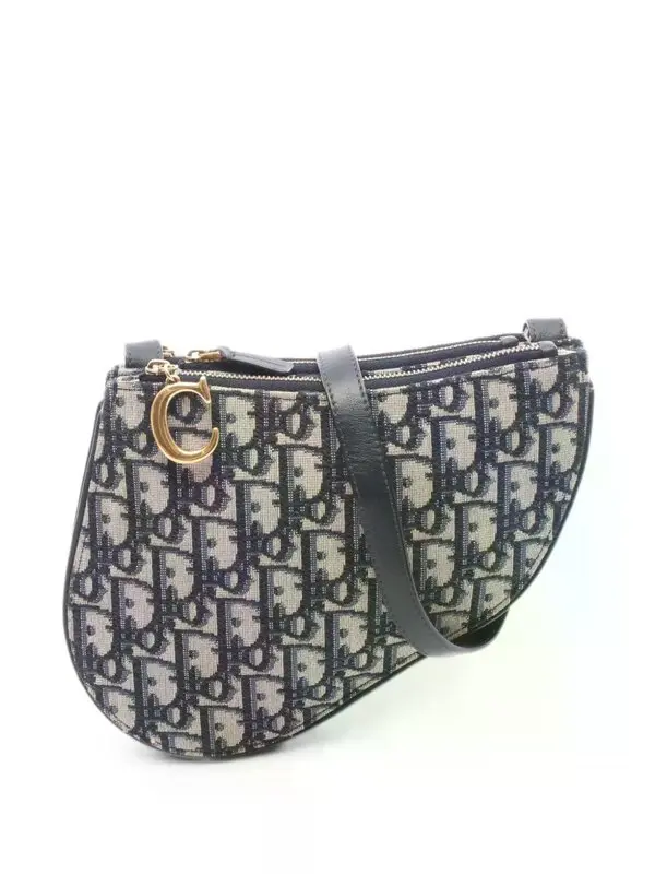 Dior 2010s Saddle Rodeo Oblique Shoulder Bag - Blue