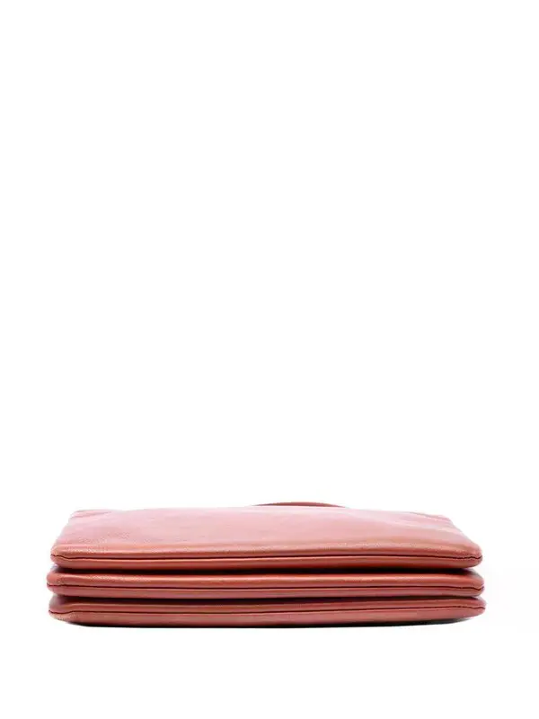 Celine Lambskin Trio Crossbody Bag - Red