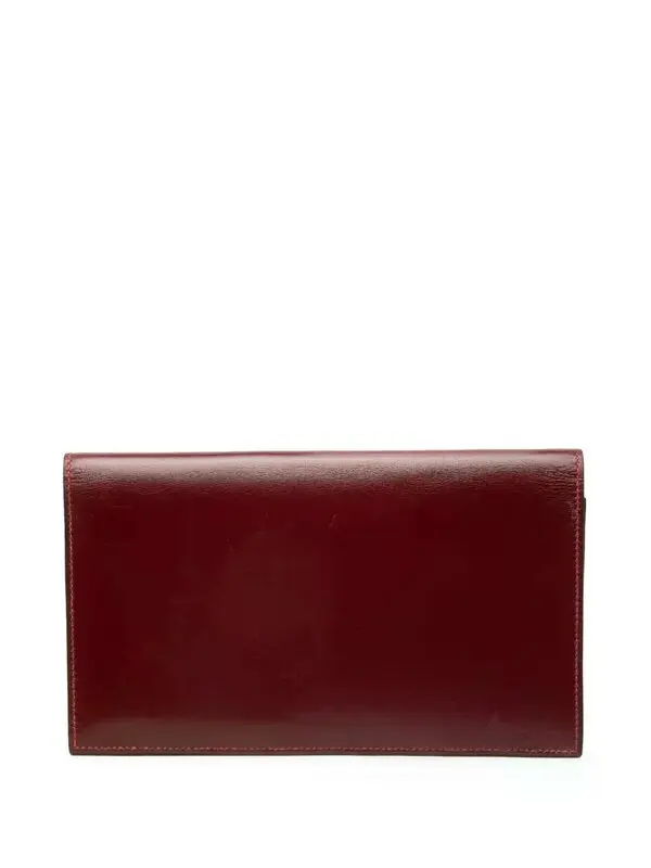Hermès 1994 Box Calf Bifold Wallet Long Wallets - Red