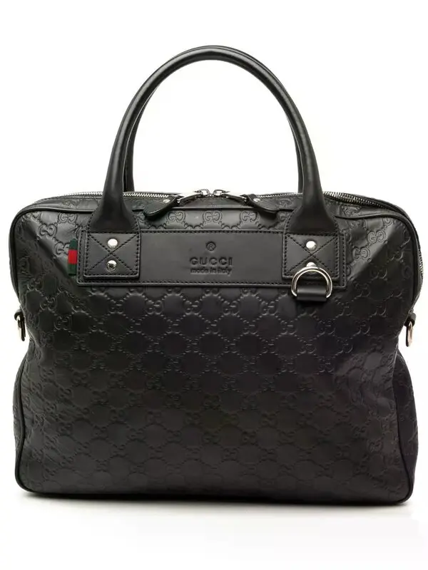 Gucci Embossed Leather Business Bag