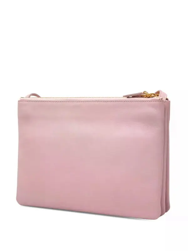 Celine Large Lambskin Trio Crossbody Bag - Pink