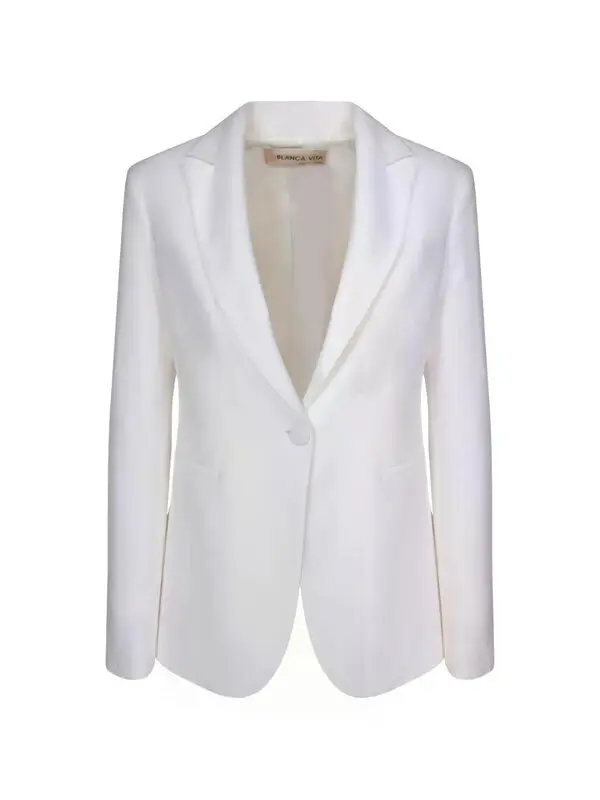 BLANCA VITA Single-breasted Blazer - White