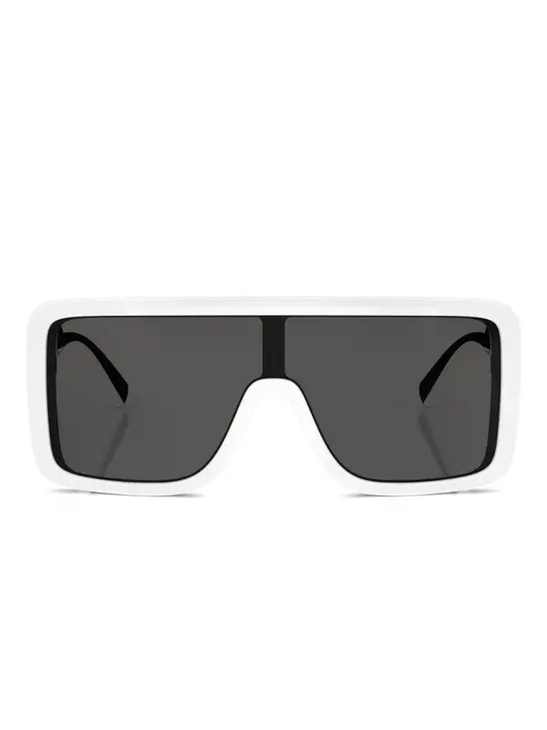 Dolce & Gabbana Square Frame Logo Detail Sunglasses - White