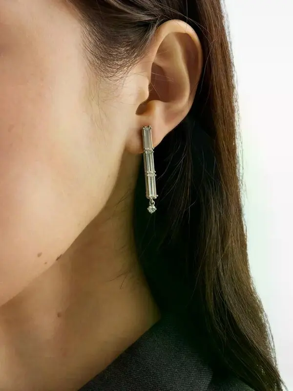JIL SANDER Crystal-embellished Handcrafted Earrings