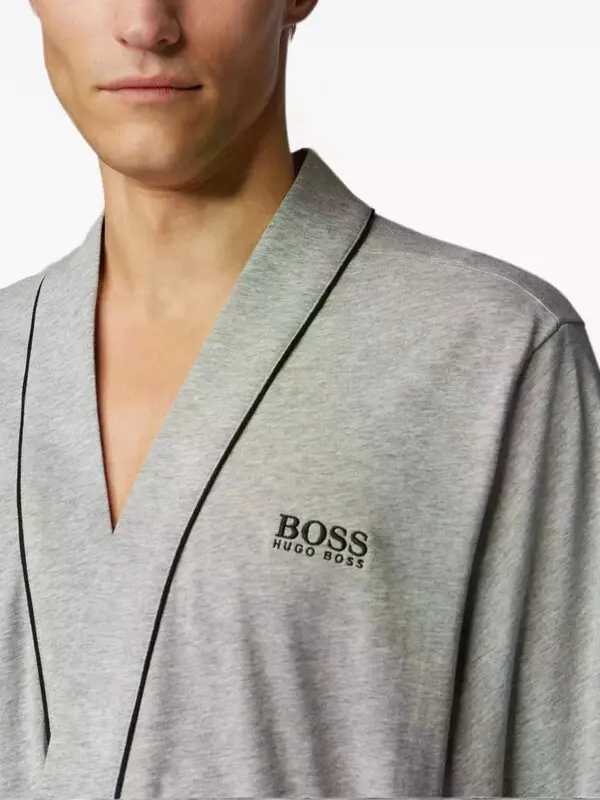 Hugo Piping-detail Belted Dressing Gown