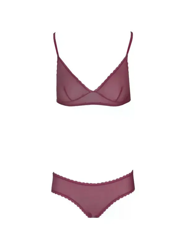 LAURA URBINATI Scalloped-edge Sheer Bra