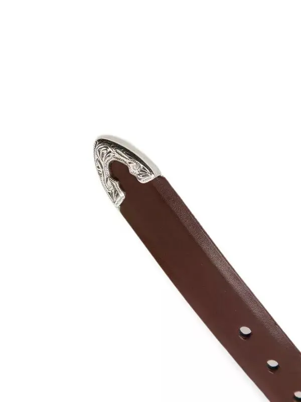 Toga Western-style Leather Belt - Brown