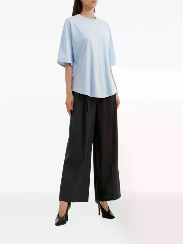 ENFOLD Peplum Curved-hem T-shirt