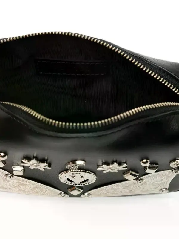 Toga Stud-embellished Leather Wallet