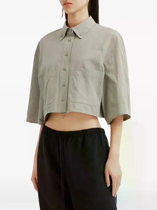 LOW CLASSIC Cropped Button-down Shirt