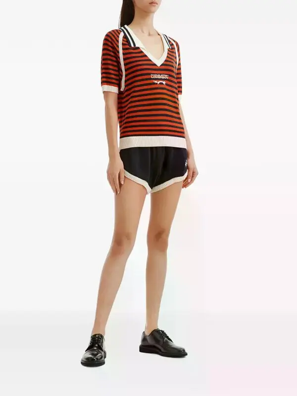 CHARLES JEFFREY Embroidered Logo Shorts