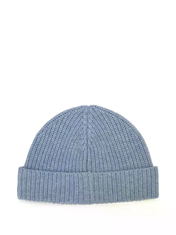 CHARLES JEFFREY Logo-patch Ribbed-knit Beanie Hat