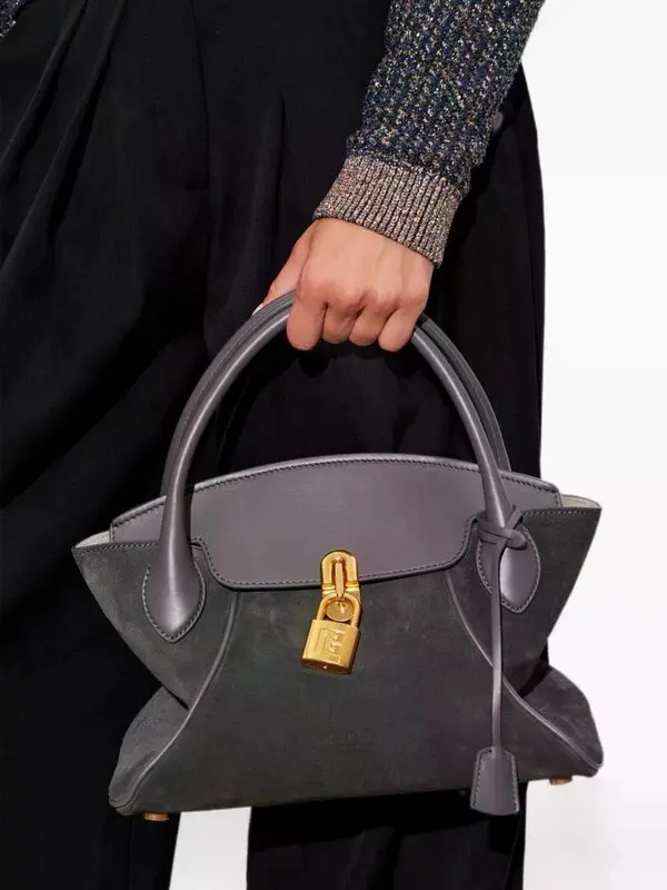Balmain Small Pulse Day Suede Tote Bag