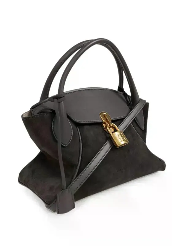 Balmain Small Pulse Day Suede Tote Bag