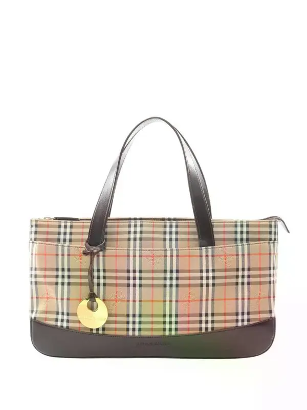 Burberry 2000-2017 Haymarket Check Canvas Handbag - Neutrals