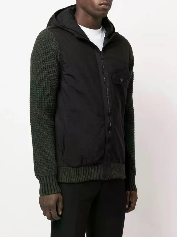 BOSS Hooded Contrast-panel Jacket