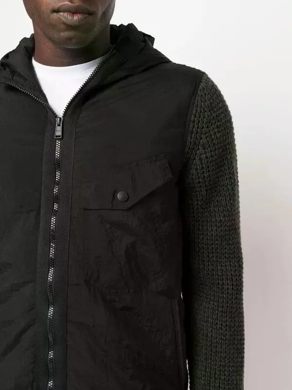 BOSS Hooded Contrast-panel Jacket