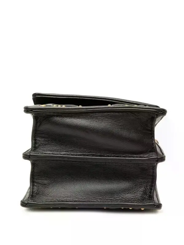 Dior 2018 Studded Leather Vertical Diorama Crossbody Bag - Black