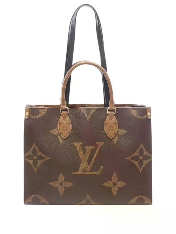 LOUIS VUITTON 2020 Monogram Reverse Giant Onthego Mm Satchel - Brown