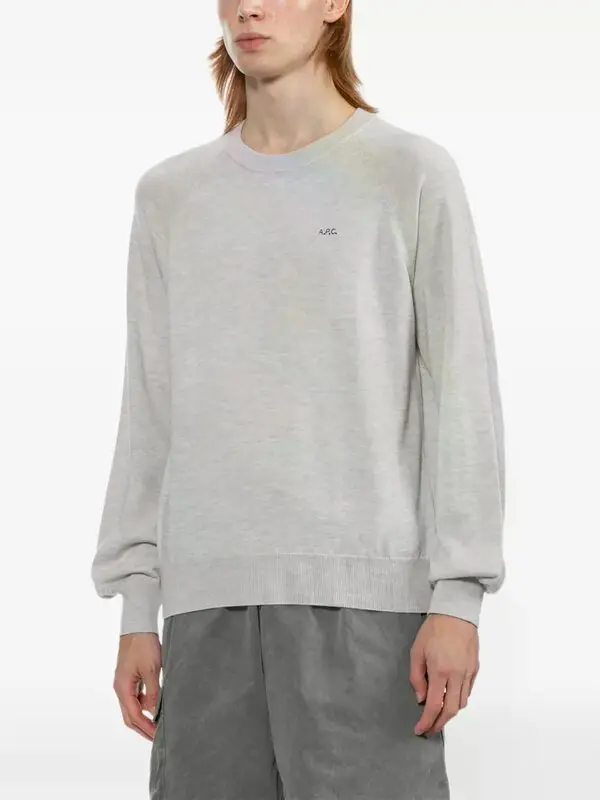 A.p.c. Logo-print Raglan-sleeve Sweater