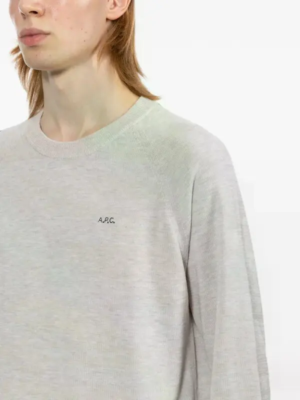 A.p.c. Logo-print Raglan-sleeve Sweater