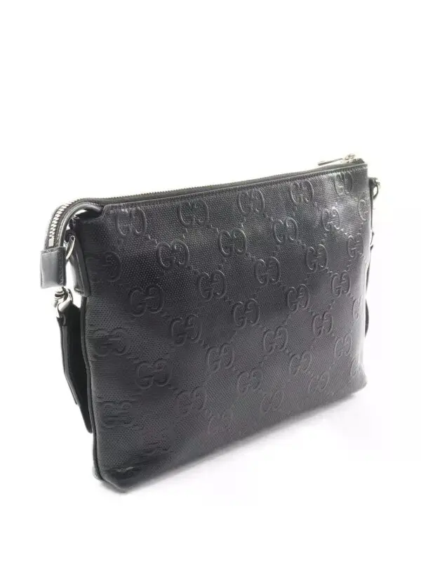 Gucci 2010s Gg Embossed Messenger Bag