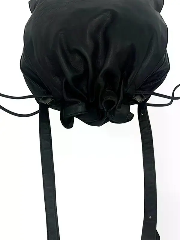Loewe 2010-2026 Nappa Anagram Drawstring Crossbody Bag - Black