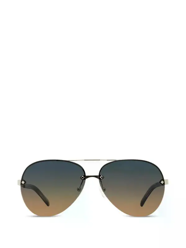 Mcm Rimless Pilot Frame Sunglasses - Silver