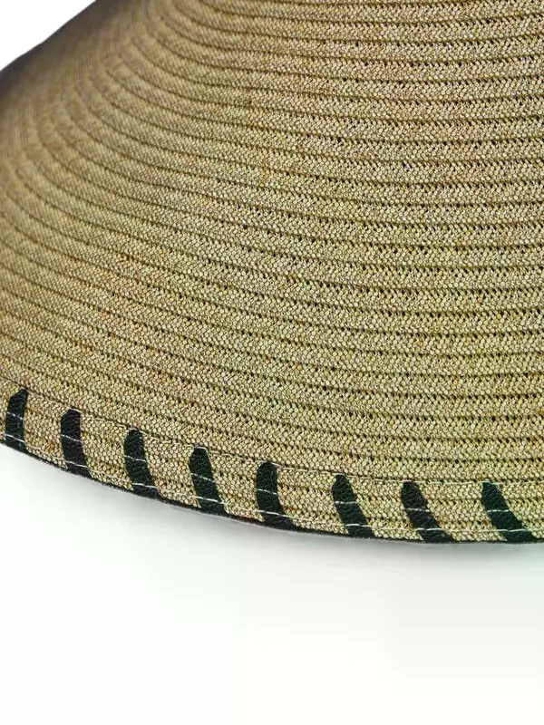 CA4LA Bow Detail Whipstitch Trim Sun Visor
