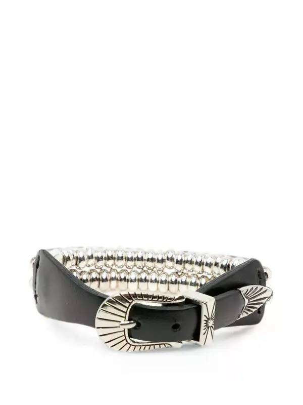 Toga Embellished Bead Bangle - Black