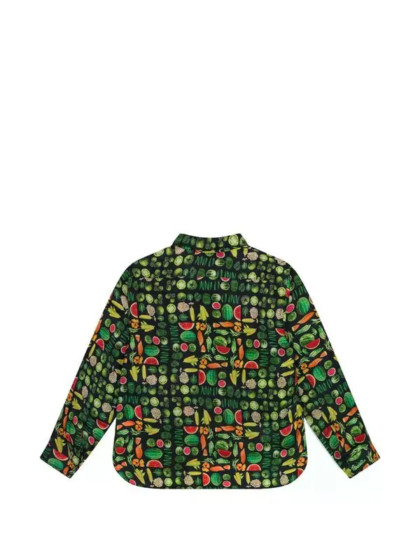 DENIM TEARS Fruit-print Long-sleeve Shirt