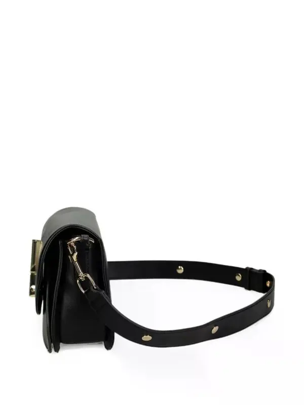 Moschino Clothespin Plaque Shoulder Bag - Black