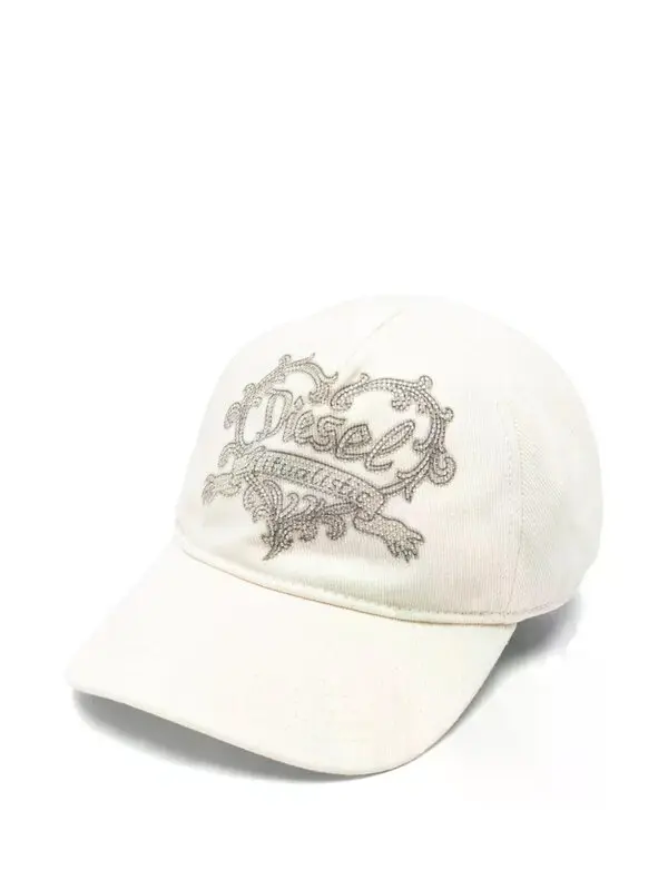 DIESEL® Rhinestone Embellished Baseball Cap - Neutrals