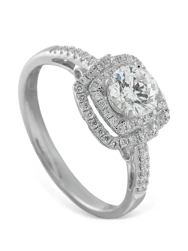 LB EXCLUSIVE Diamond Double-halo Ring - Silver