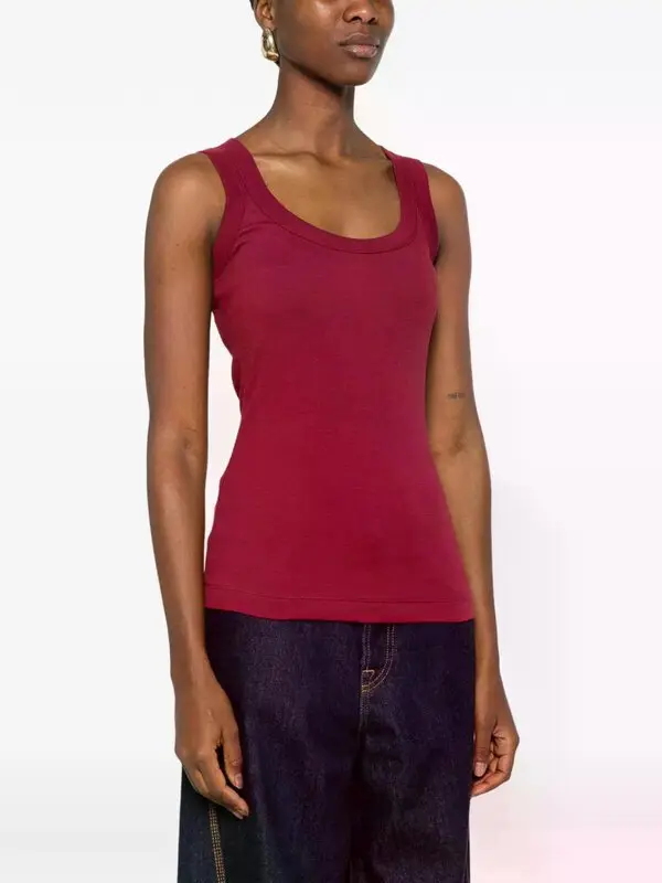 MARCCAIN Mon Cherry Ribbed Tank Top