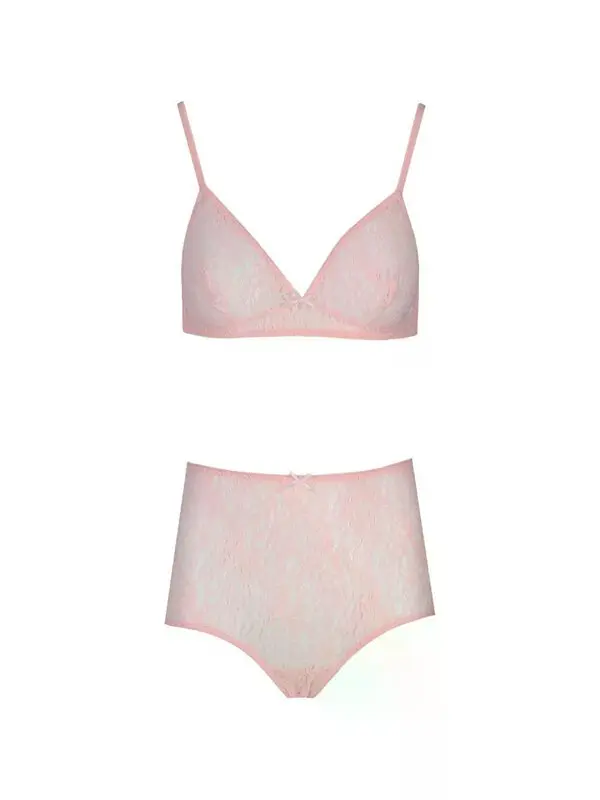 LAURA URBINATI Lace-panelled Bow-detail Briefs