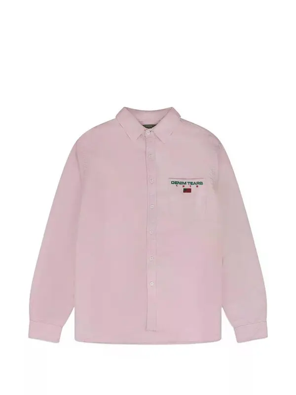 DENIM TEARS Logo-embroidered Long-sleeve Shirt