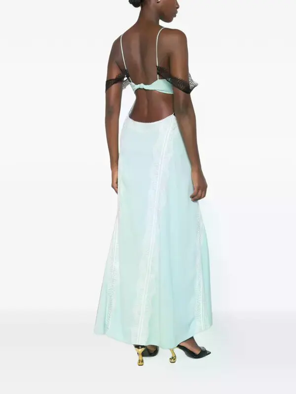 Christopher Esber Lace Trim Midi Dress