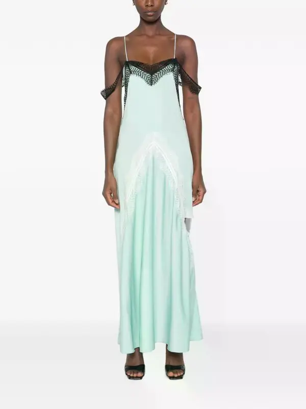 Christopher Esber Lace Trim Midi Dress
