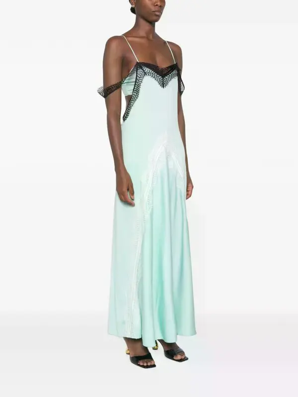 Christopher Esber Lace Trim Midi Dress