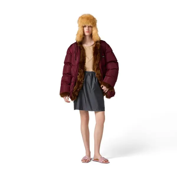Miu Miu Technical Fabric Flared Skirt