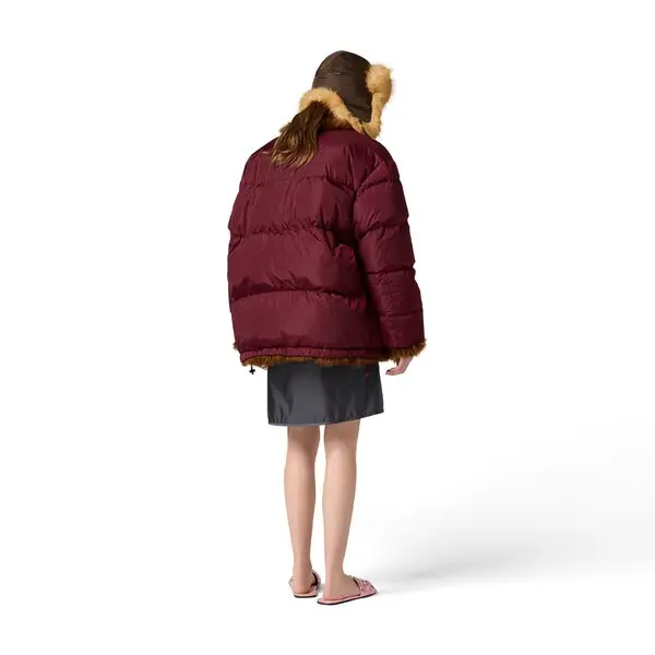 Miu Miu Technical Fabric Flared Skirt
