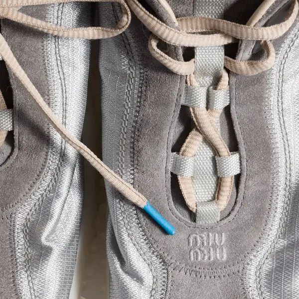 Miu Miu Bubble Technical Fabric And Suede Sneakers
