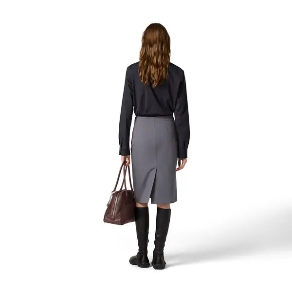 Miu Miu Stretch Poplin Pencil Skirt