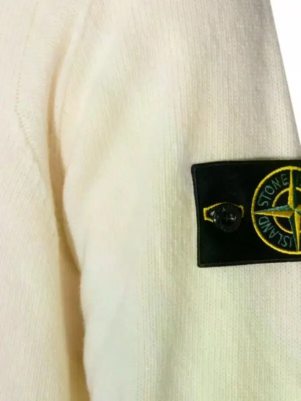 Stone Island Lambswool Regular-fit Half-zip Jumper With Button Placket
