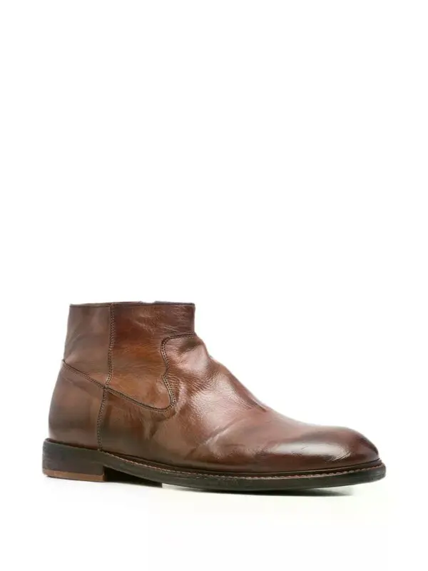 Moma Side-zip Leather Ankle Boots