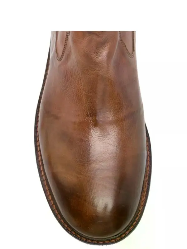 Moma Side-zip Leather Ankle Boots