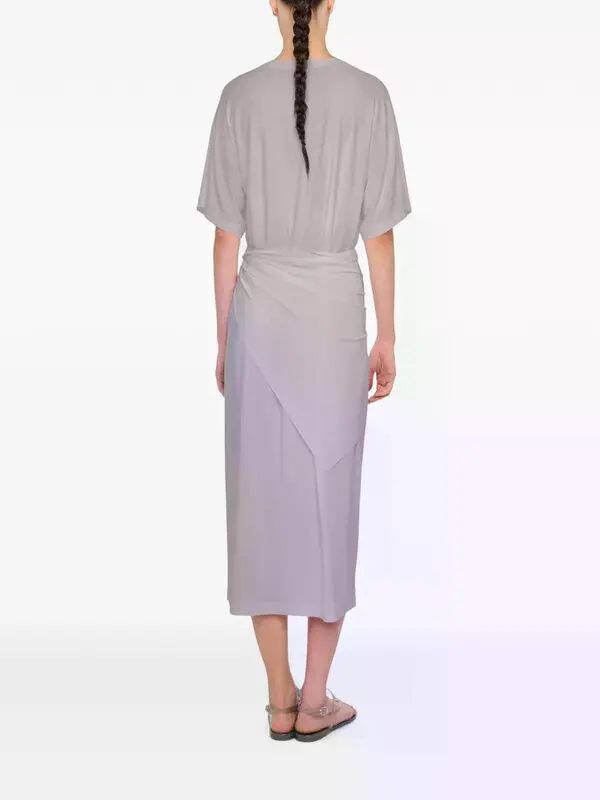 Norma Kamali Short Sleeve Midi Dress