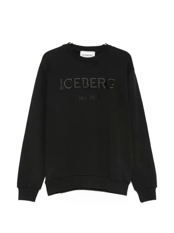 Iceberg Logo Embroidered Crewneck Sweatshirt