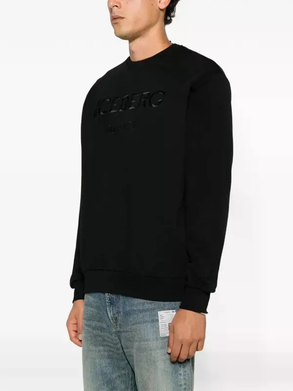 Iceberg Logo Embroidered Crewneck Sweatshirt
